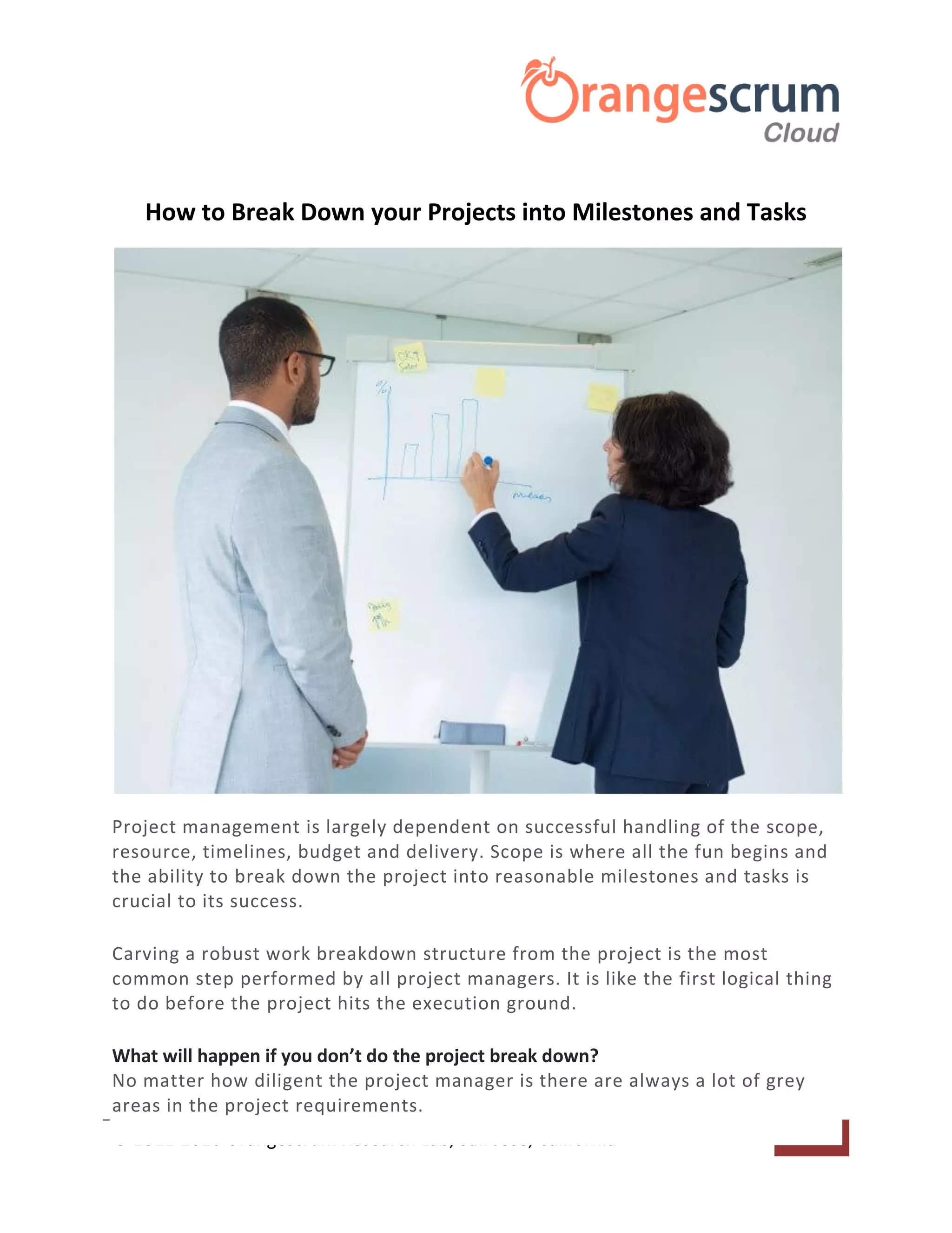 How to Break Down your Projects into Milestones and Tasks | PDF