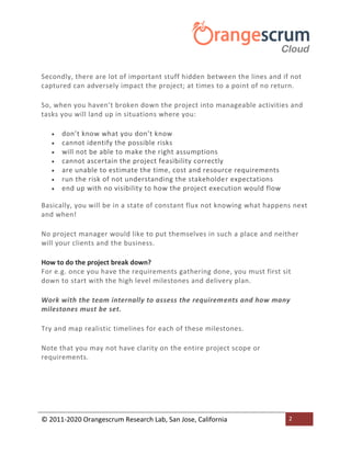 How to Break Down your Projects into Milestones and Tasks | PDF