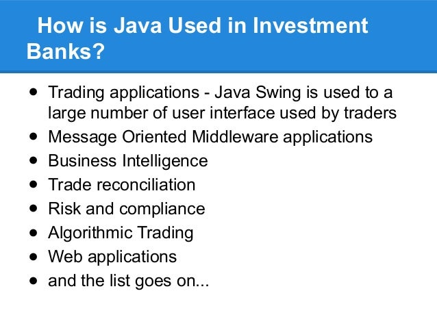 Financial Programmer - How to break into investment banks for java de…