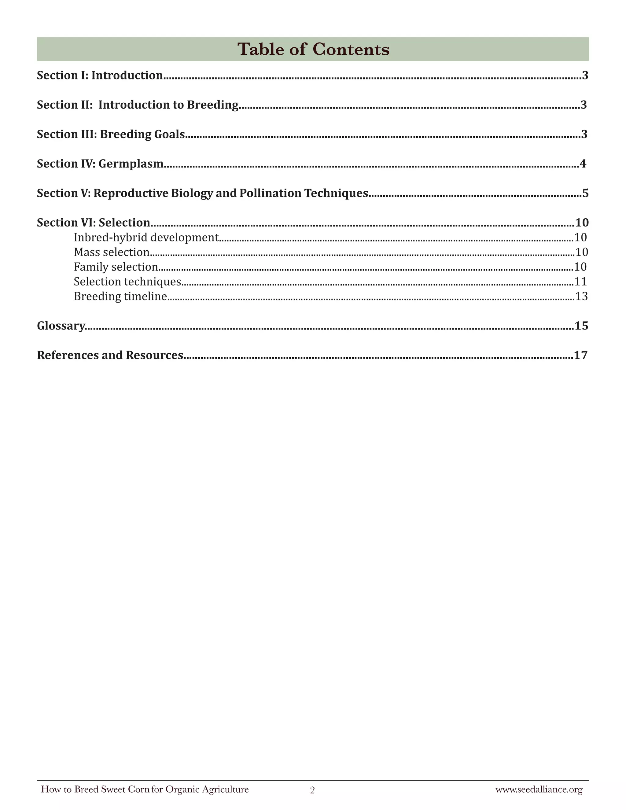 How to breed organic sweet corn | PDF
