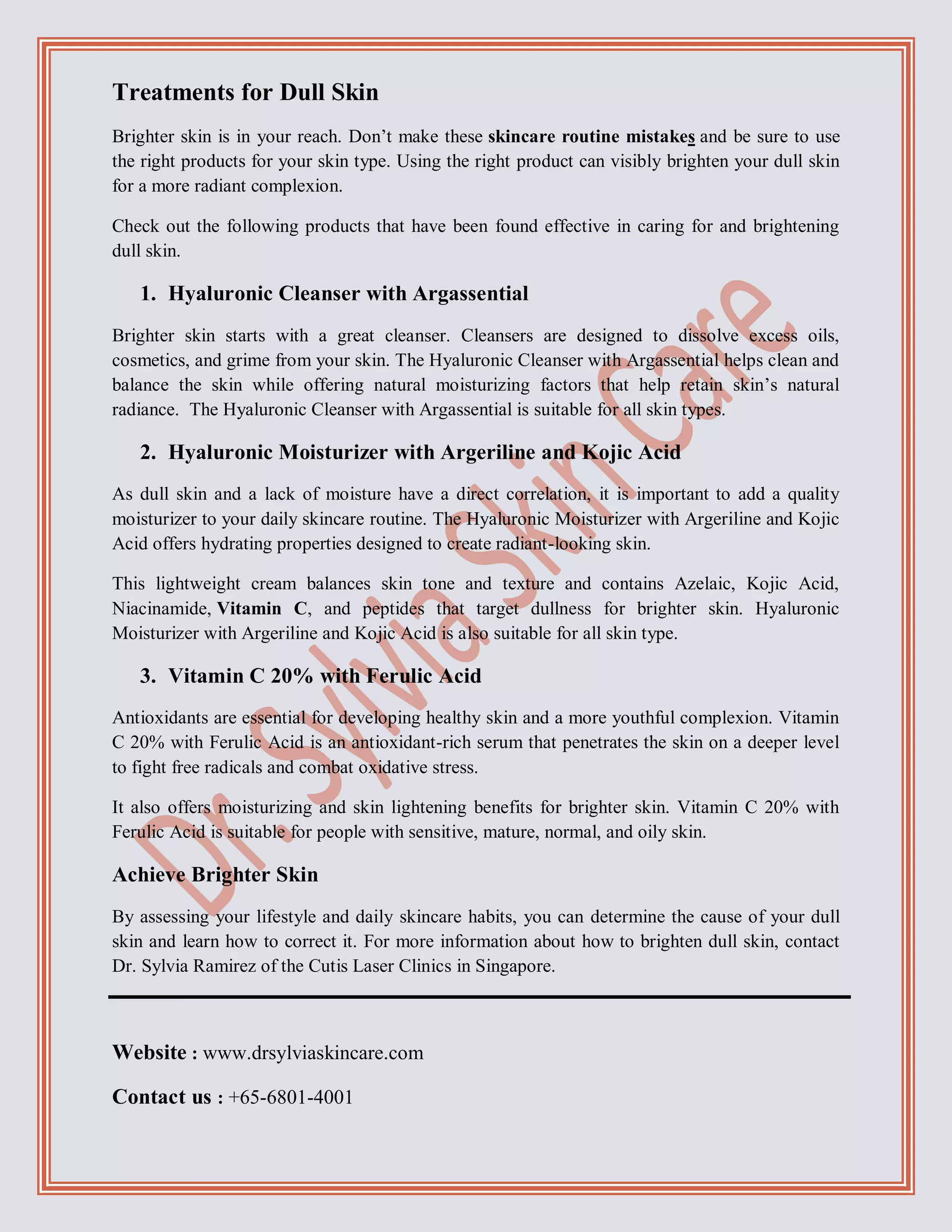 HOW TO BRIGHTEN DULL SKIN | PDF