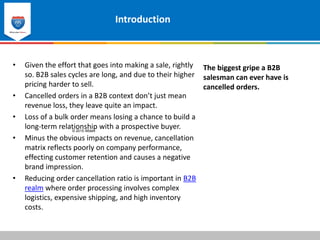 How to Bring Down Order Cancellation Ratio in B2B E-commerce. | PPTX
