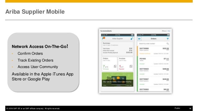 Portal ariba network - applicationsreqop