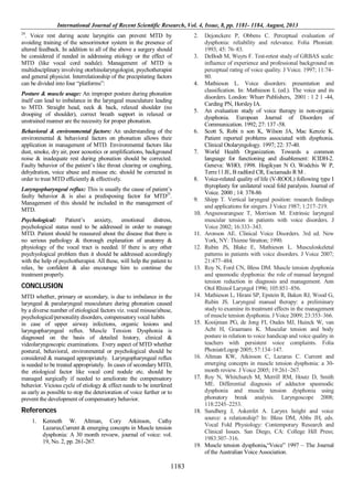 MUSCLE TENSION DYSPHONIA CASE | PDF