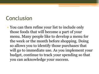 How to Budget for Groceries | PPT