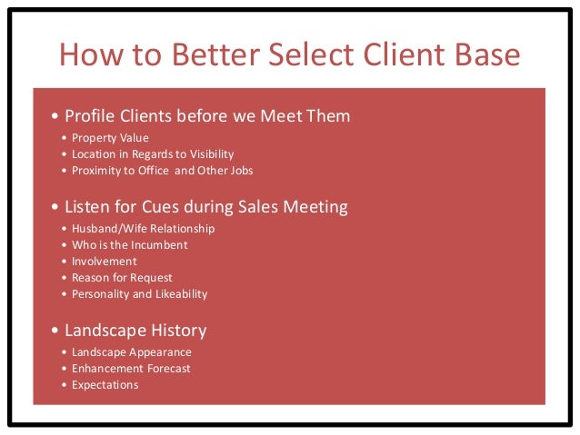 How to build a better client base