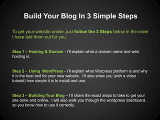 How To Build A Blog - Step-By-Step Guide | PPTX