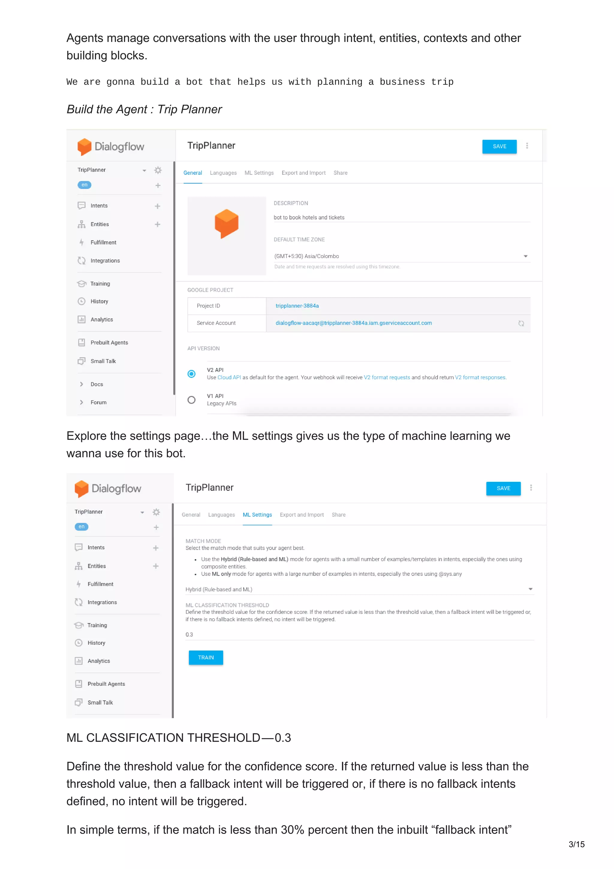 How to build a Chatbot with Google's Dialogflow | PDF