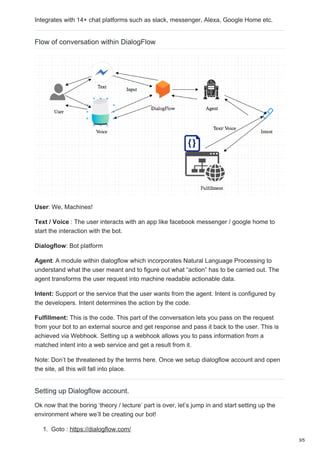 How to build a Chatbot with Google's Dialogflow | PDF