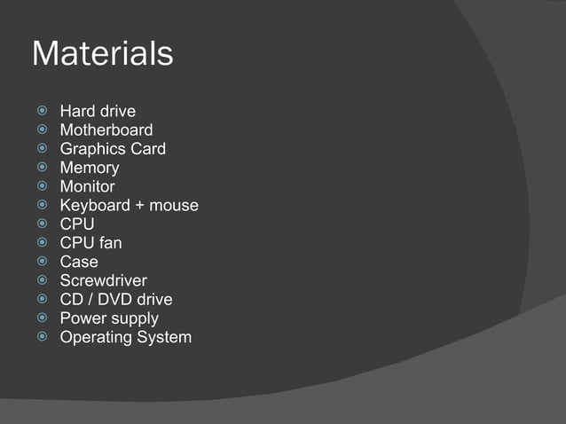 How To Build A Computer | PPT | Computer Peripherals | Computing