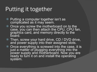 How To Build A Computer | PPT