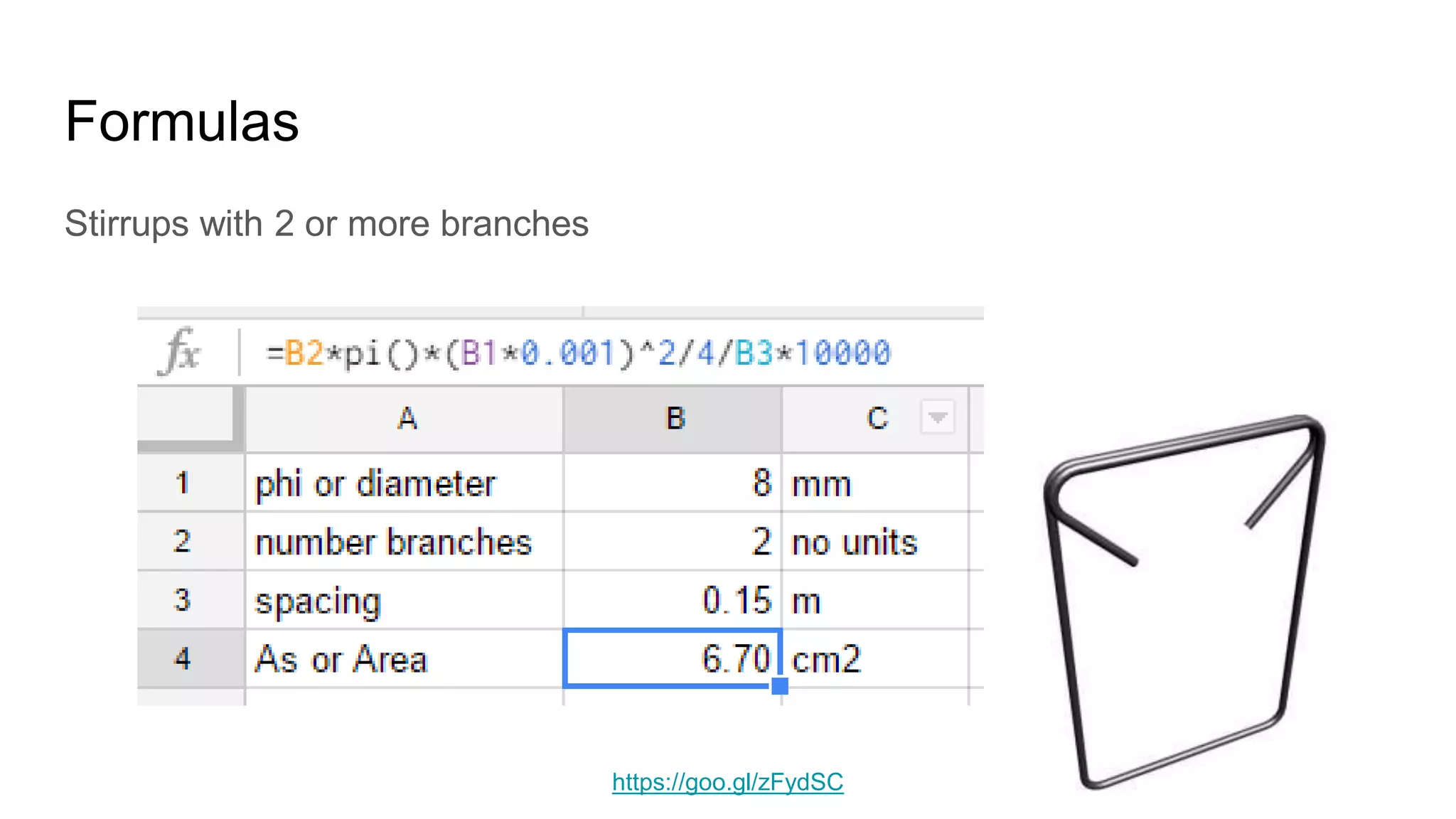 How to build a concrete reinforcement rebar area spreadsheet | PPTX