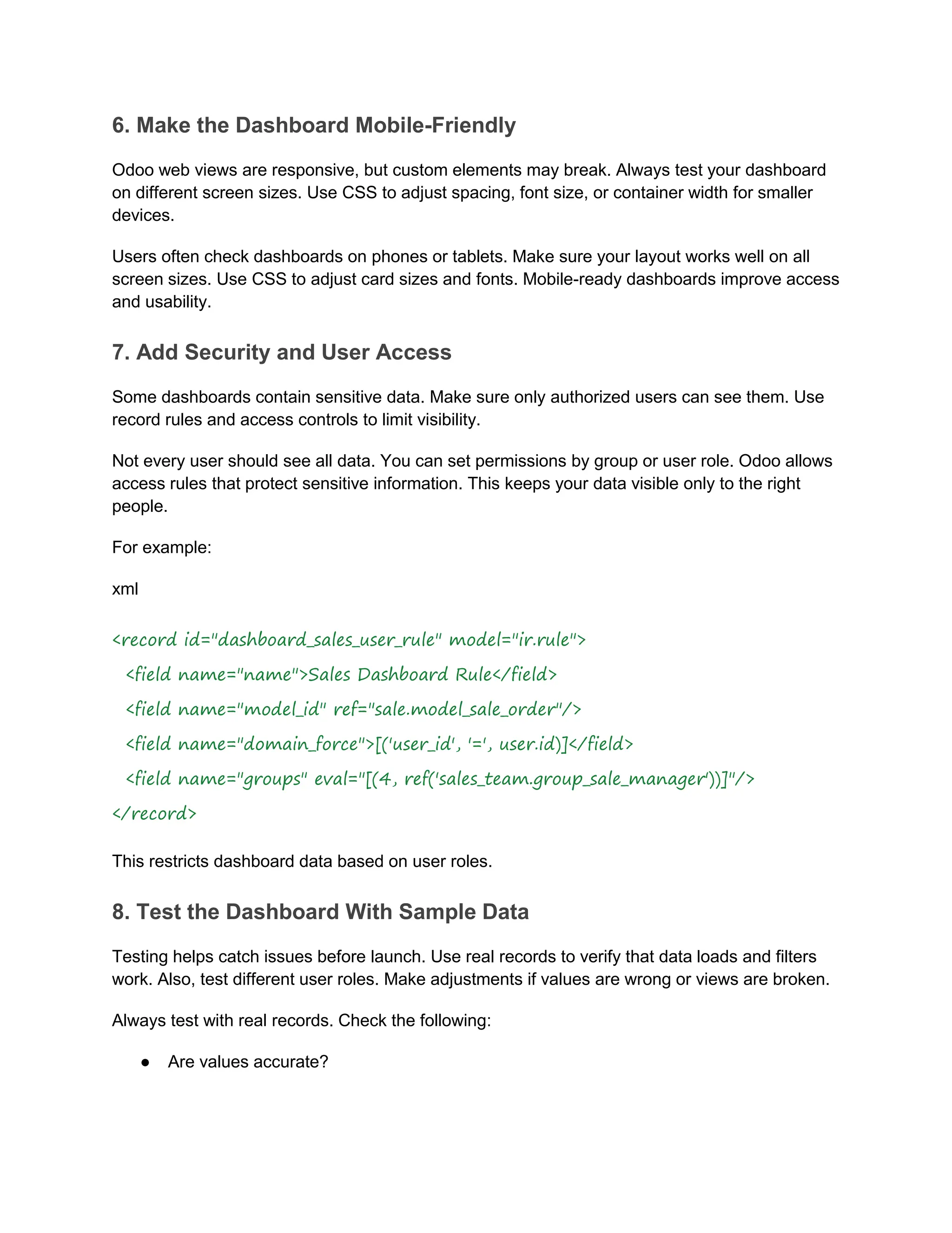 A Comprehensive Guide to Building Custom Odoo Dashboards | PDF