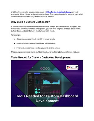 A Comprehensive Guide to Building Custom Odoo Dashboards | PDF