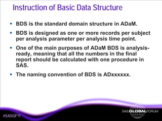 How to build ADaM BDS dataset from mock up table | PDF
