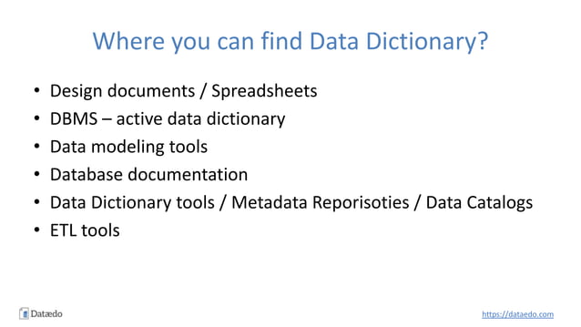 How to build a data dictionary | PPTX