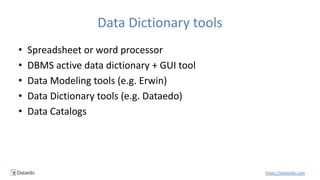 How to build a data dictionary | PPTX