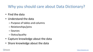 How to build a data dictionary | PPTX