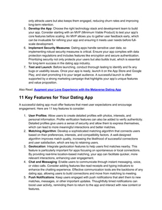 Your Ultimate Guide to Developing a High-Performance Dating App | PDF