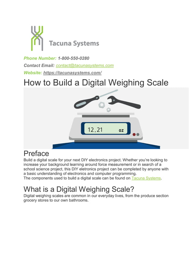 How to Build a Digital Weighing Scale | PDF | Computing | Technology ...