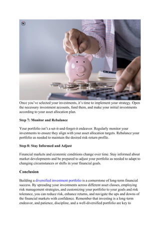 How to Build a Diversified Investment Portfolio for Long.pdf | Stocks ...