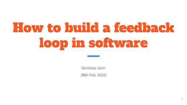 How to build a feedback loop in software | PDF | Programming Languages ...