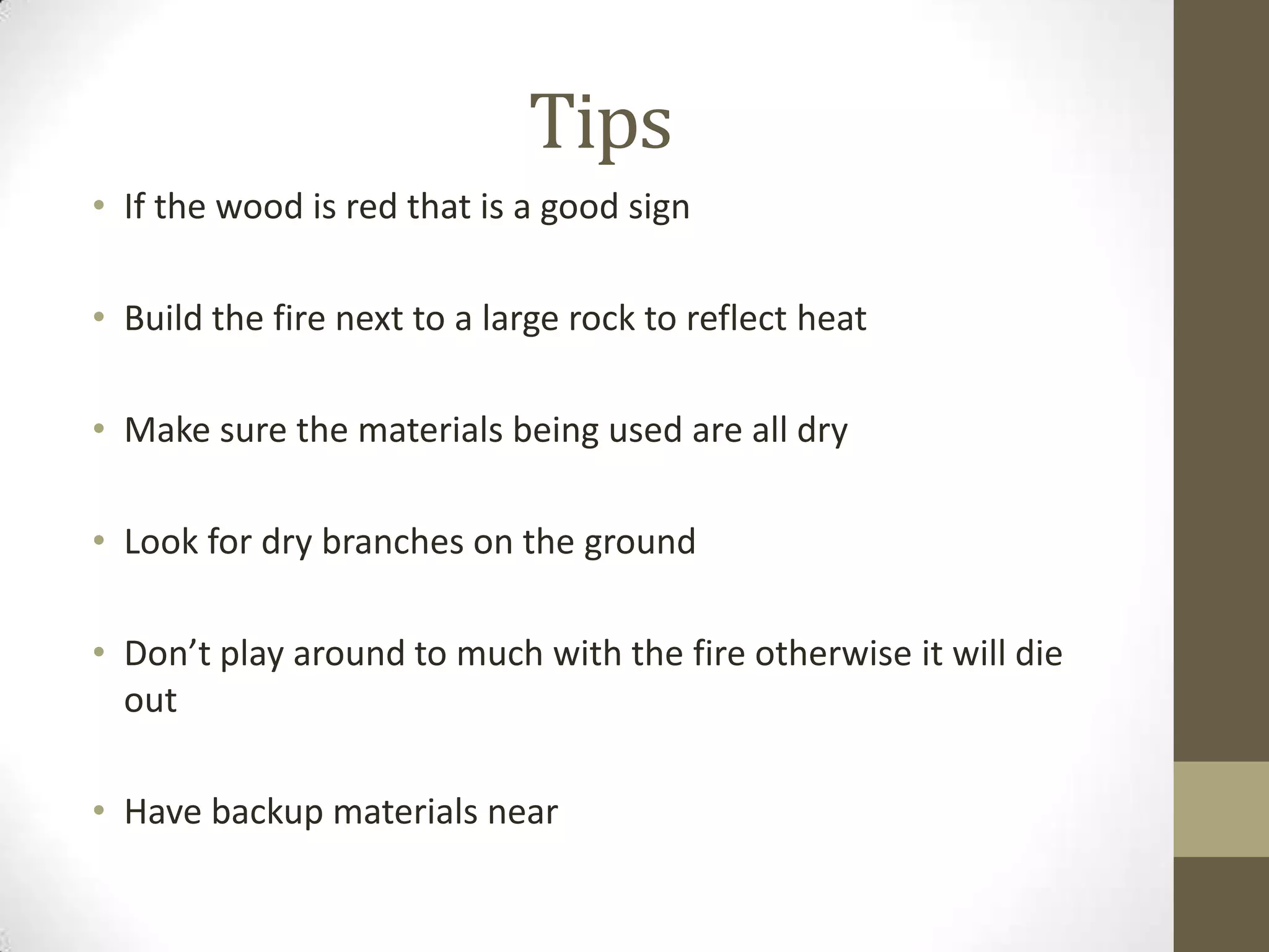 How to build a fire | PPTX