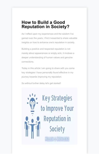 How to build a good reputation in society.pdf
