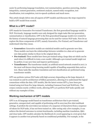 How to build a GPT model.pdf | Web Development | Internet