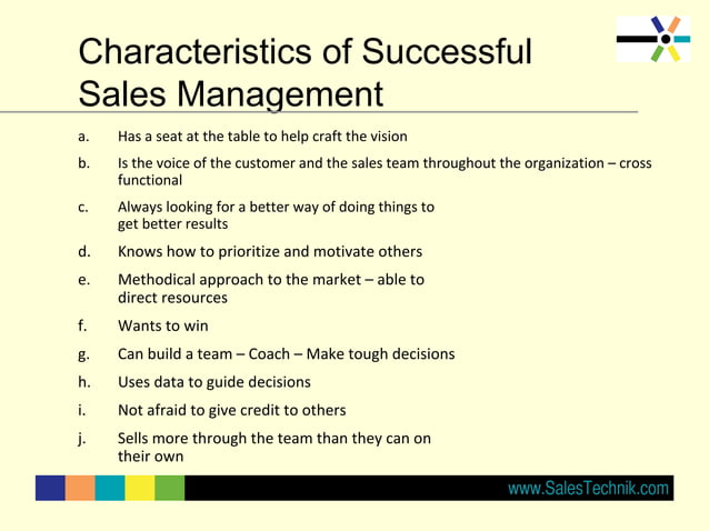 How to build a great sales management function | PPT