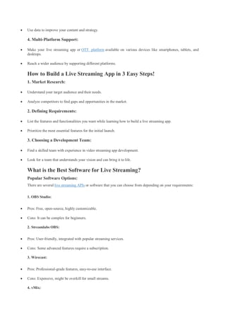 .How to Build a Live Streaming App Easily | PDF