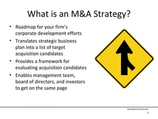 How to build a M&A strategy | PPT | Mergers and Acquisitions | Business ...