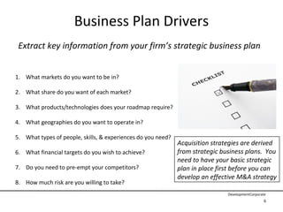 How to build a M&A strategy | PPT | Mergers and Acquisitions | Business ...