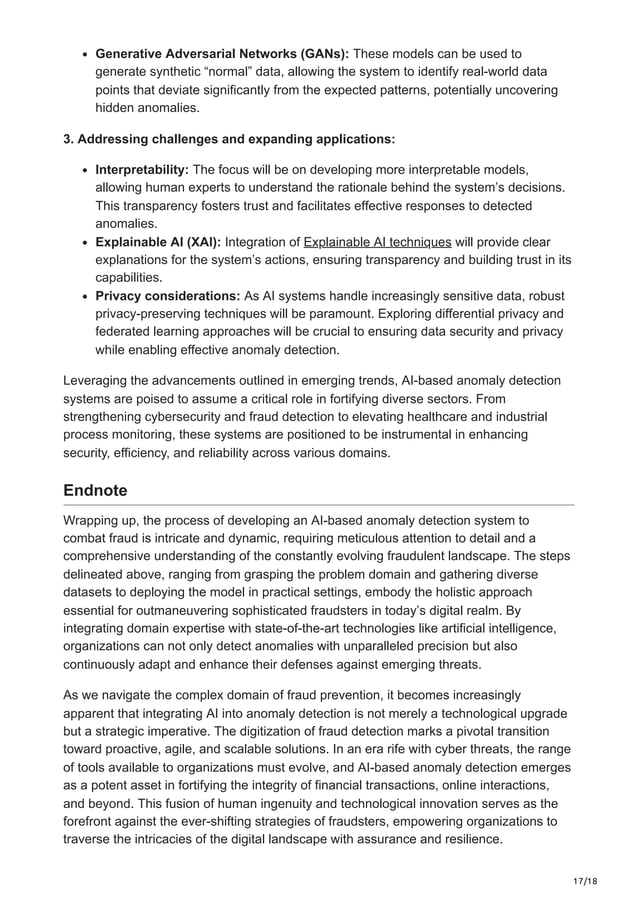 How To Build An Ai Based Anomaly Detection System For Fraud Prevention Pdf