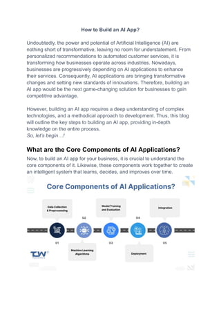 How to Build an AI App - TheCodeWork.pdf | Technology Industry | Industries