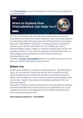 How to Build an AI App - TheCodeWork.pdf | Technology Industry | Industries
