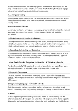 How to Build And Launch Web3 App? - SoluLab | PDF