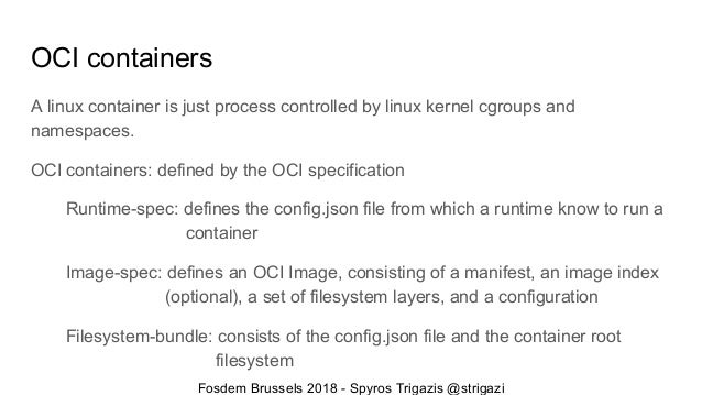 How to build and run oci containers