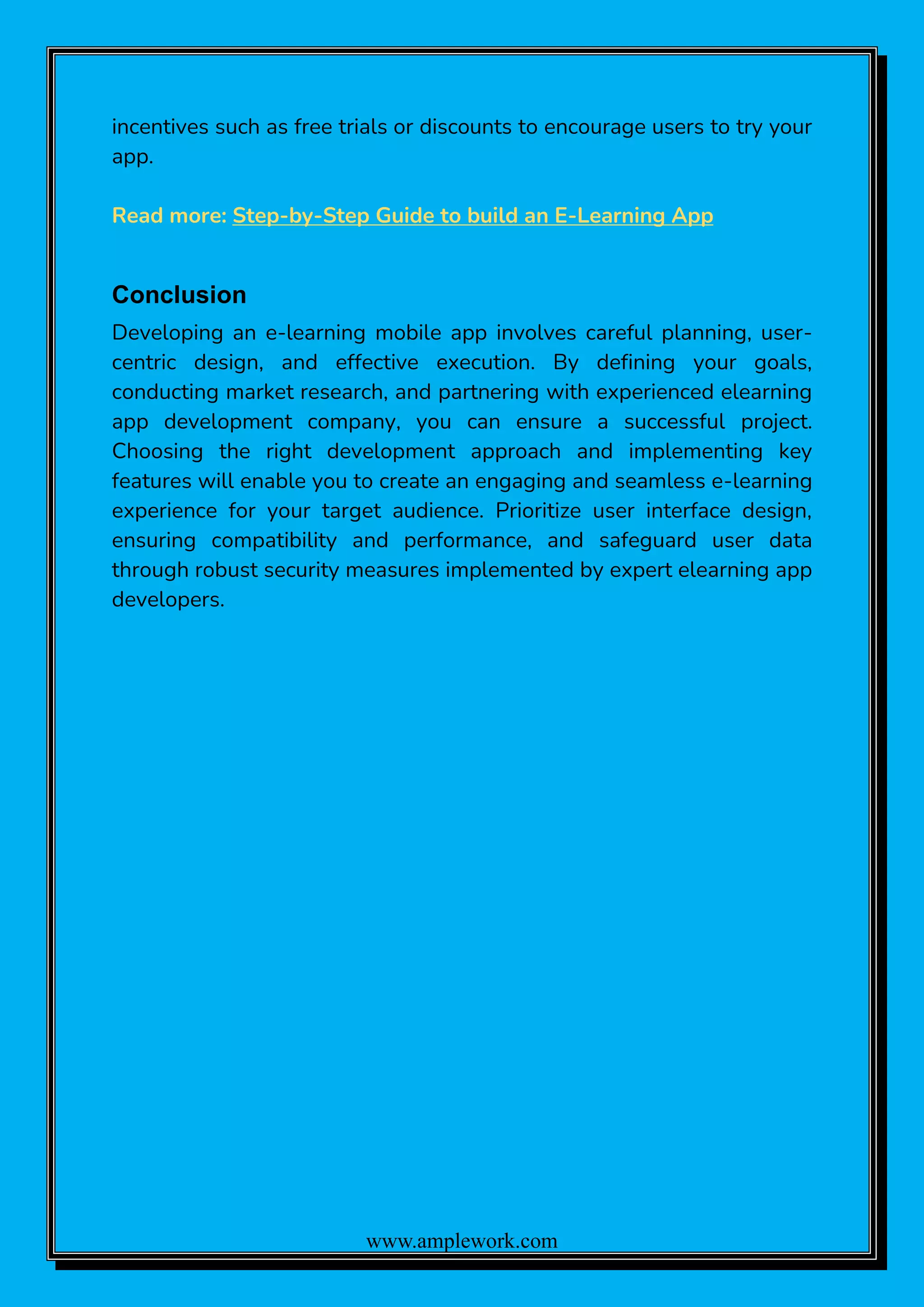 How to Build an E-Learning Mobile Application? | PDF