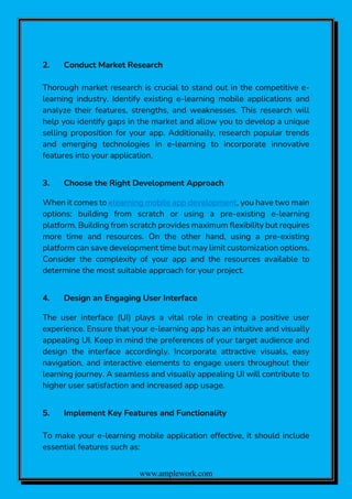 How to Build an E-Learning Mobile Application? | PDF