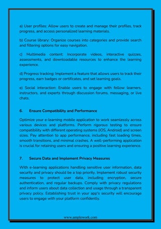 How to Build an E-Learning Mobile Application? | PDF