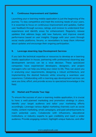 How to Build an E-Learning Mobile Application? | PDF