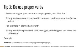 How to build an excellent resume ! | PPT