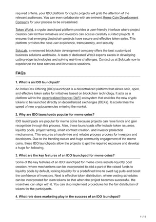How to Build an IDO Launchpad For Meme Coin Success.pdf