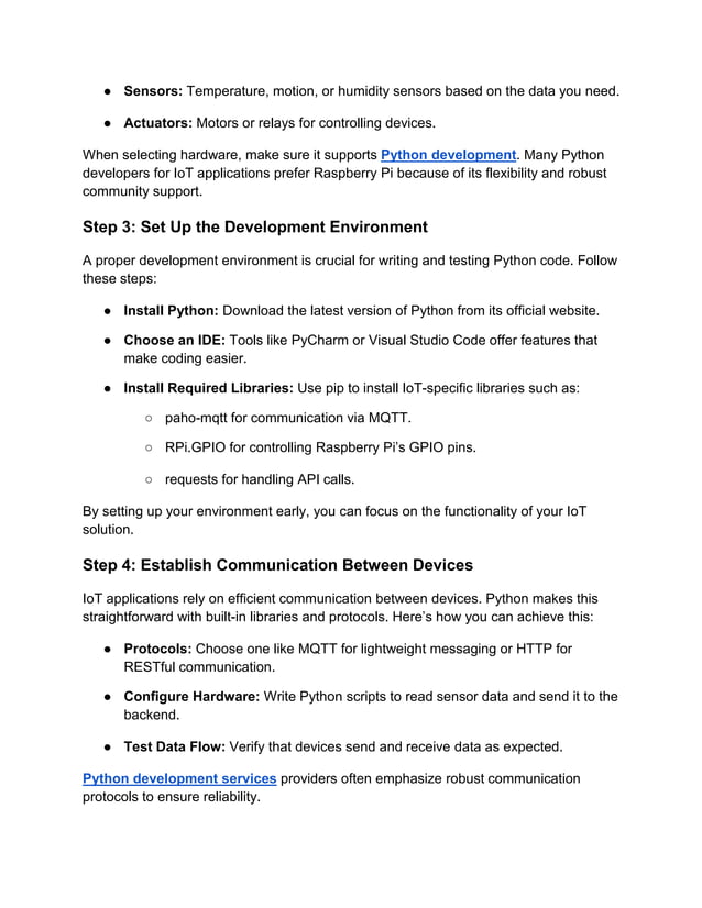Python for IoT Development: A Beginner-Friendly Approach | PDF