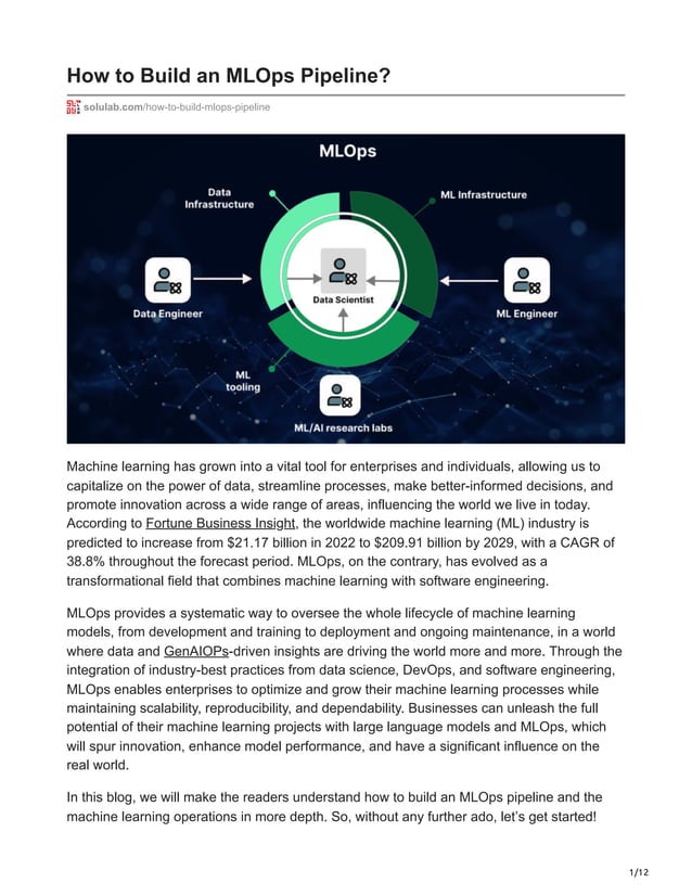 How to Build an MLOps Pipeline - SoluLab | PDF