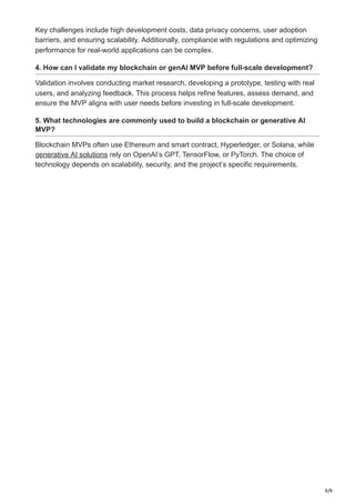 How to build an MVP using Blockchain or Generative AI.pdf