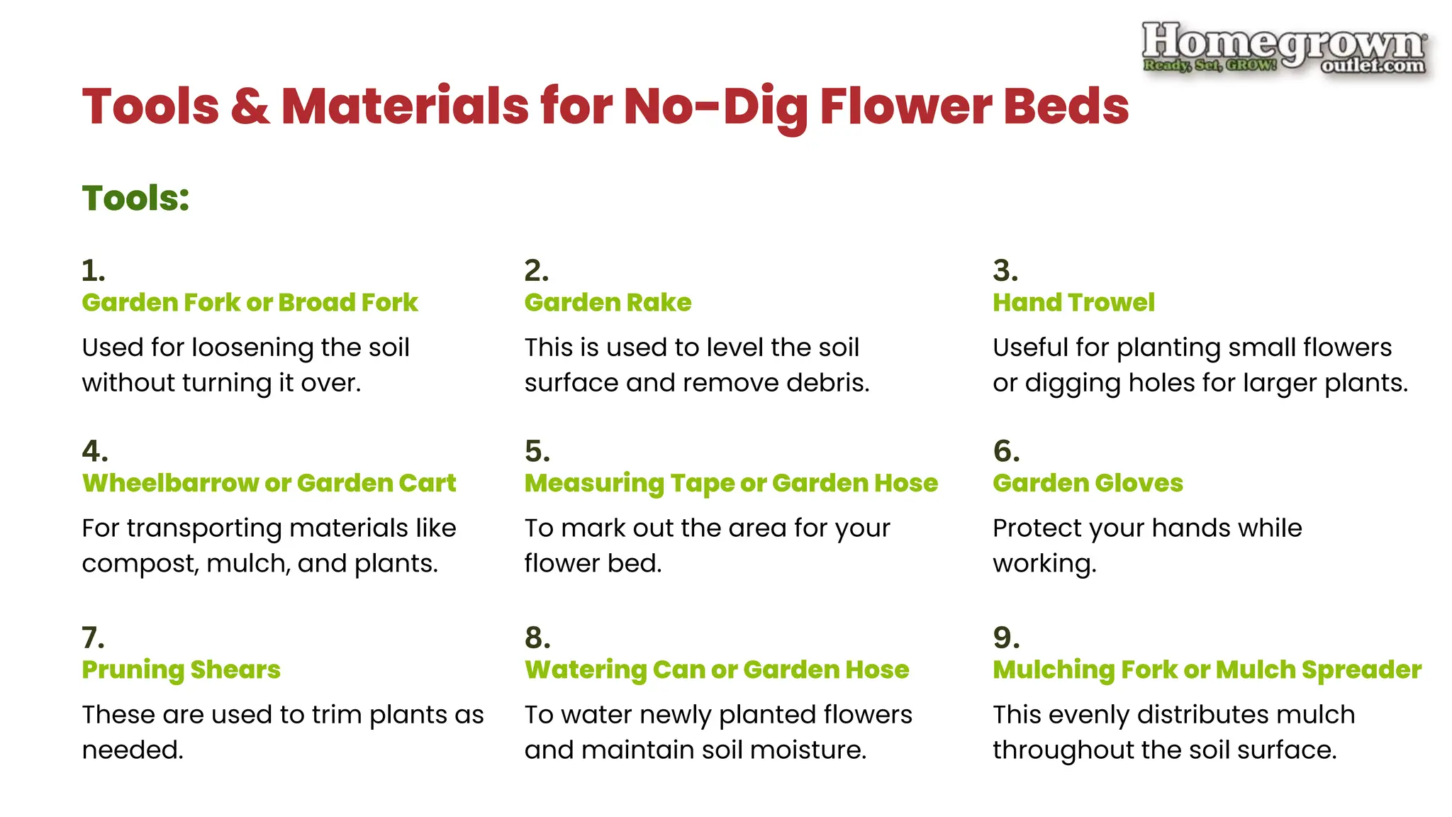 How to build a no-dig flower beds - Homegrown Outlet | PDF