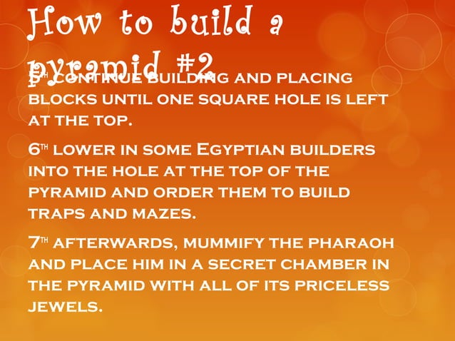 How to build a pyramid? | PPT