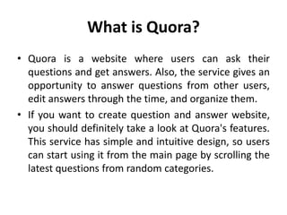 How to Build a Question and Answer Website Like Quora? | PPSX